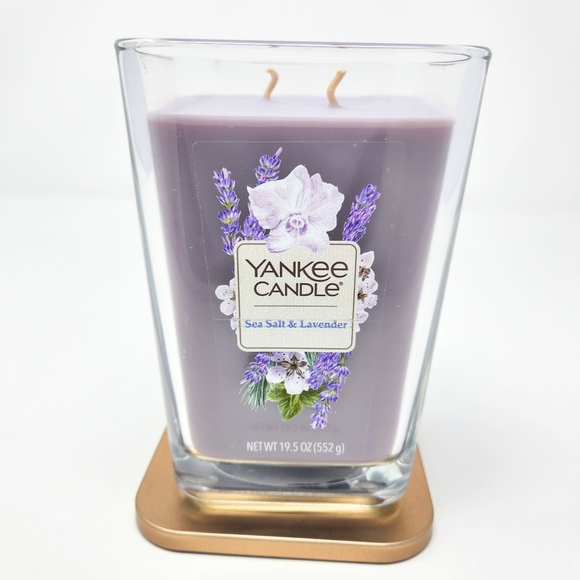 Yankee Candle | Accents | Sea Salt And Lavender Yankee Candle 95 Oz New Large 2 Wick Elevation ...